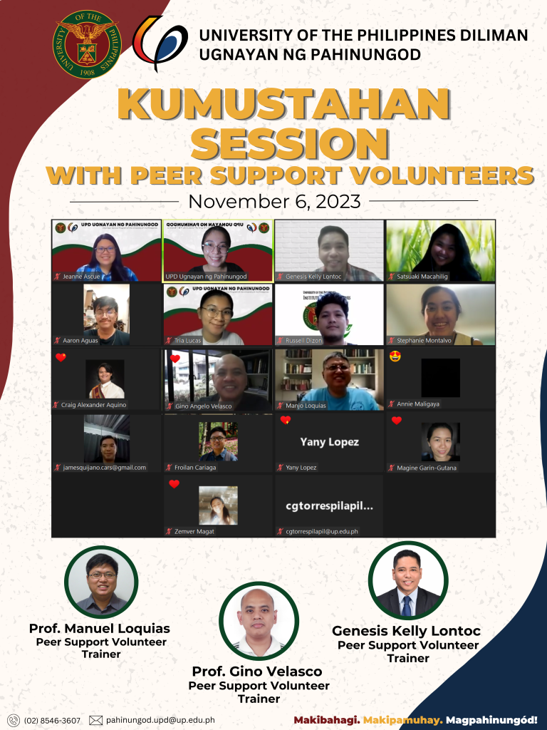 Kumustahan Session – UPD Ugnayan Ng Pahinungod